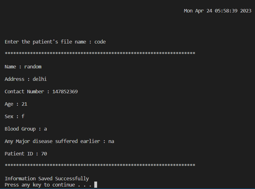 Hospital Record System using C++ (With Source Code)