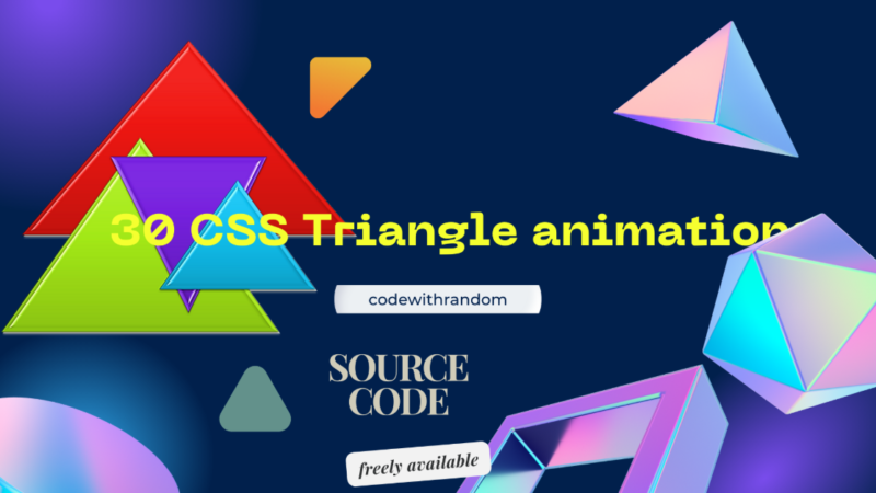 30 CSS Triangle animations