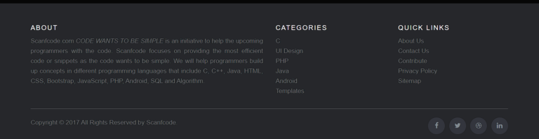 20+ CSS Footer Designs - CodeWithRandom