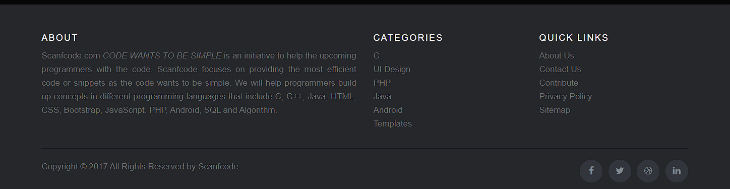 20+ CSS Footer Designs - CodeWithRandom