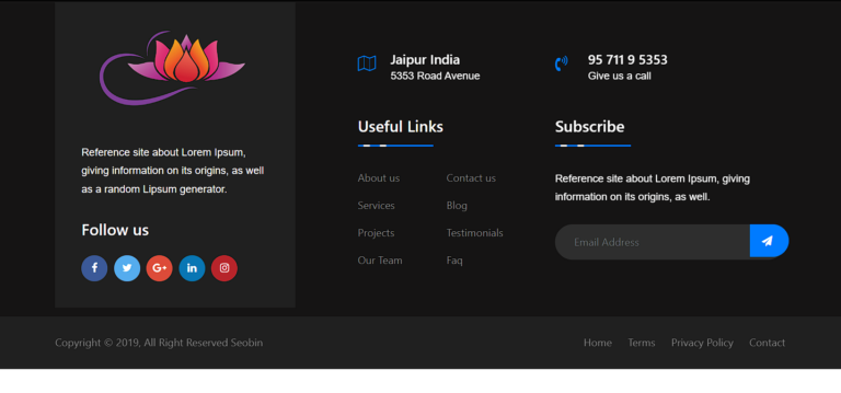 20+ CSS Footer Designs - CodeWithRandom