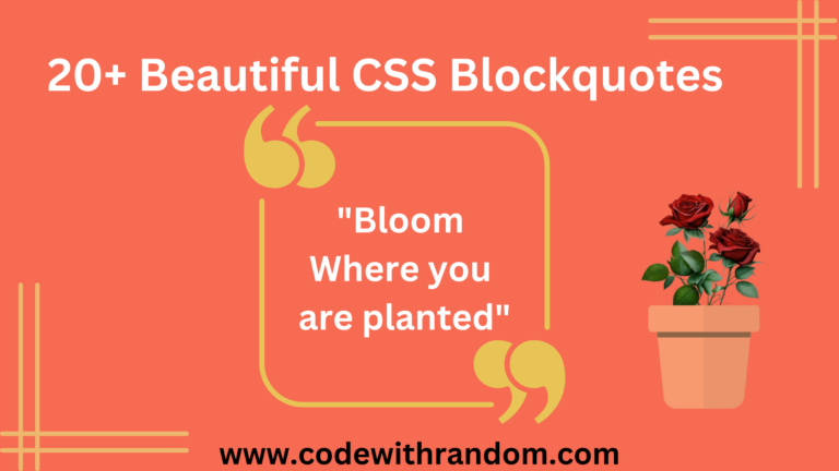 20+ Beautiful CSS Blockquotes - CodeWithRandom