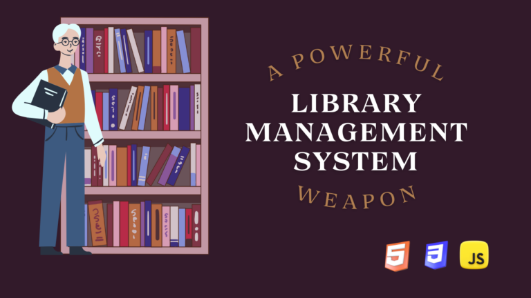 Library Management System Using Bootstrap And Javascript