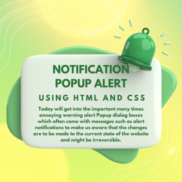 15+ Notification Popup Alert Using HTML and CSS