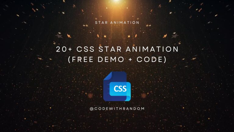 20 Css Star Animation Demo Free Code