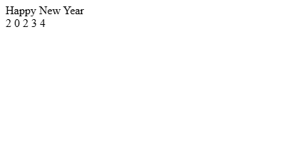 Happy New Year Animation Using HTML and CSS