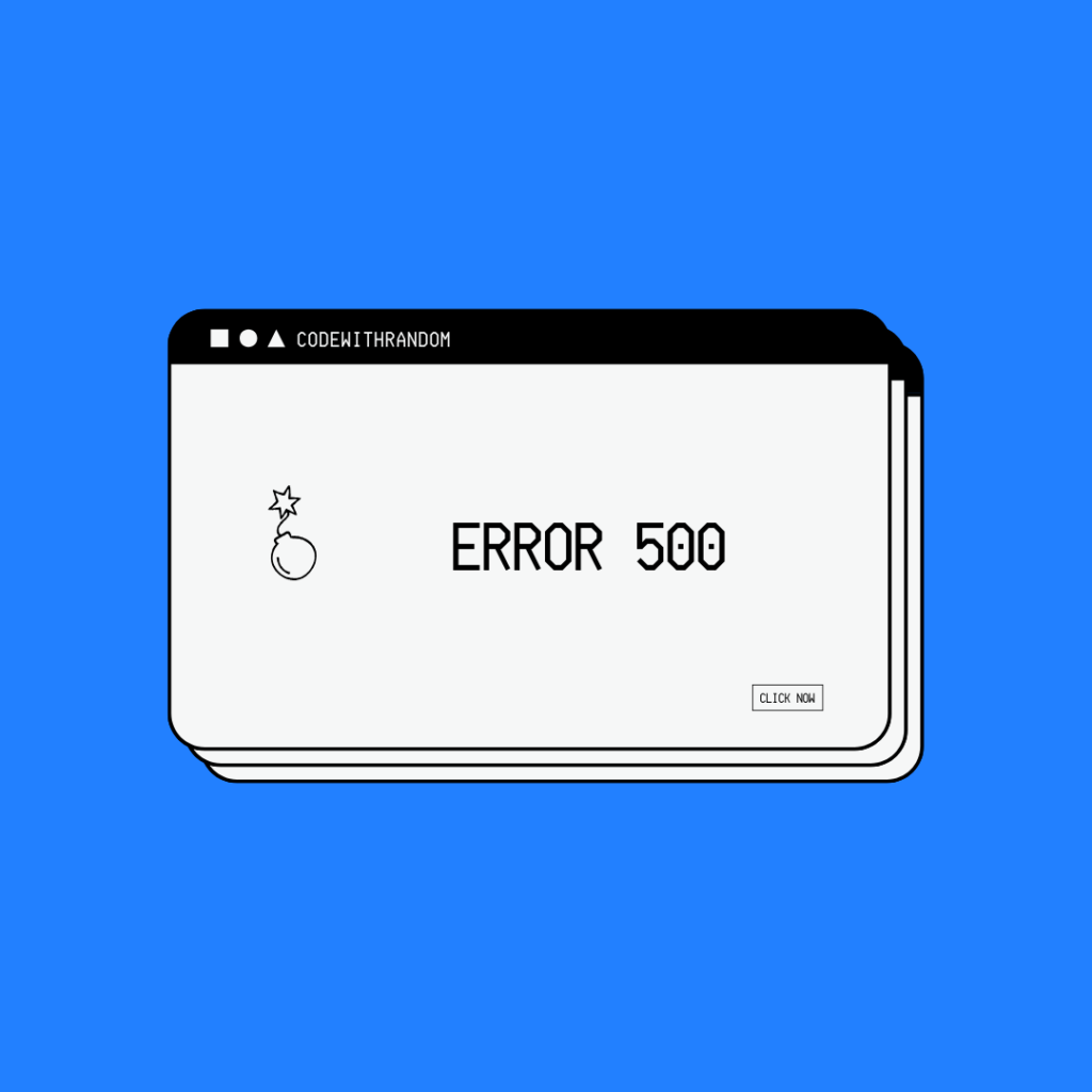 500 Error Page HTML CSS Templates - CodeWithRandom
