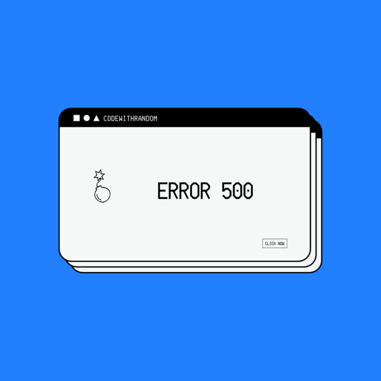 500 Error Page HTML CSS Templates - CodeWithRandom