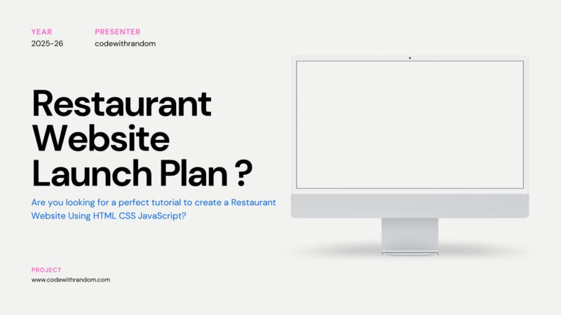 Restaurant Website Using HTML And CSS (Free Code)
