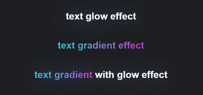 25 CSS Glow Effects