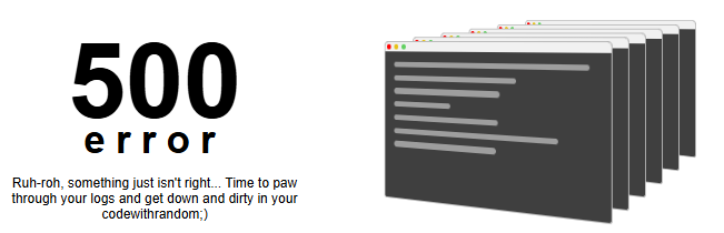 500 Error Page Html Css Templates Codewithrandom