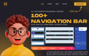 100+ Navigation Bar HTML and CSS (Free Demo + code)