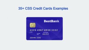 35+ CSS Credit Cards Examples