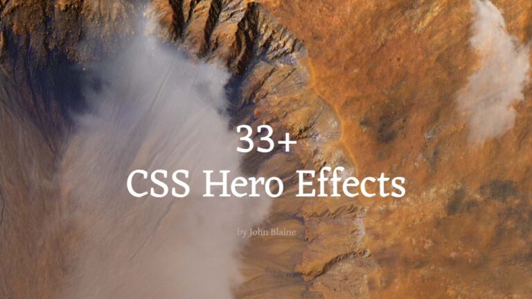 33 Css Hero Effects Examples