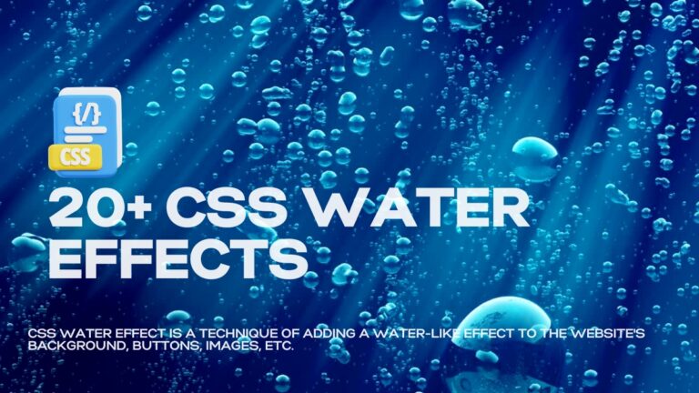 20 Css Water Effects Codewithrandom