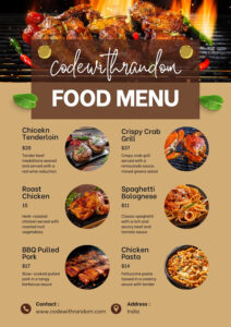 Restaurant Menu System Using C++ (With Source Code)