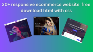 20+ responsive ecommerce website templates using HTML with CSS ...